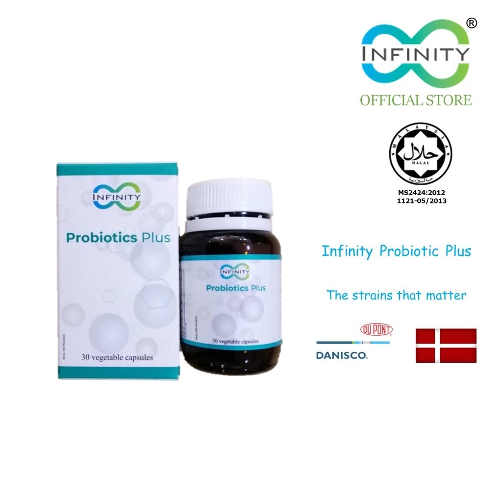 (DIJAMIN HALAL & 10% CASHBACK!) Infinity Probiotic Plus (30 vegecaps ...