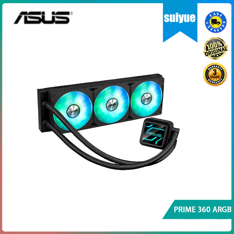 Asus PRIME 360 ARGB Integrated CPU Water Cooled Heat Sink Computer Cold ...