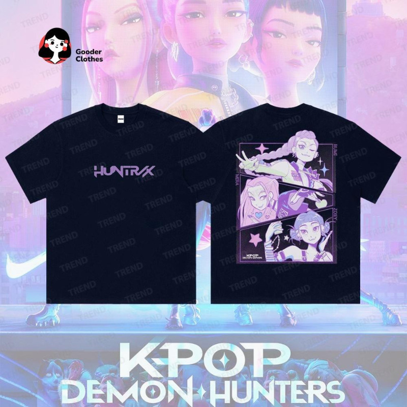 KPOP Demon Hunters Huntrix Merchandise Cotton T-Shirt - Unisex Casual ...