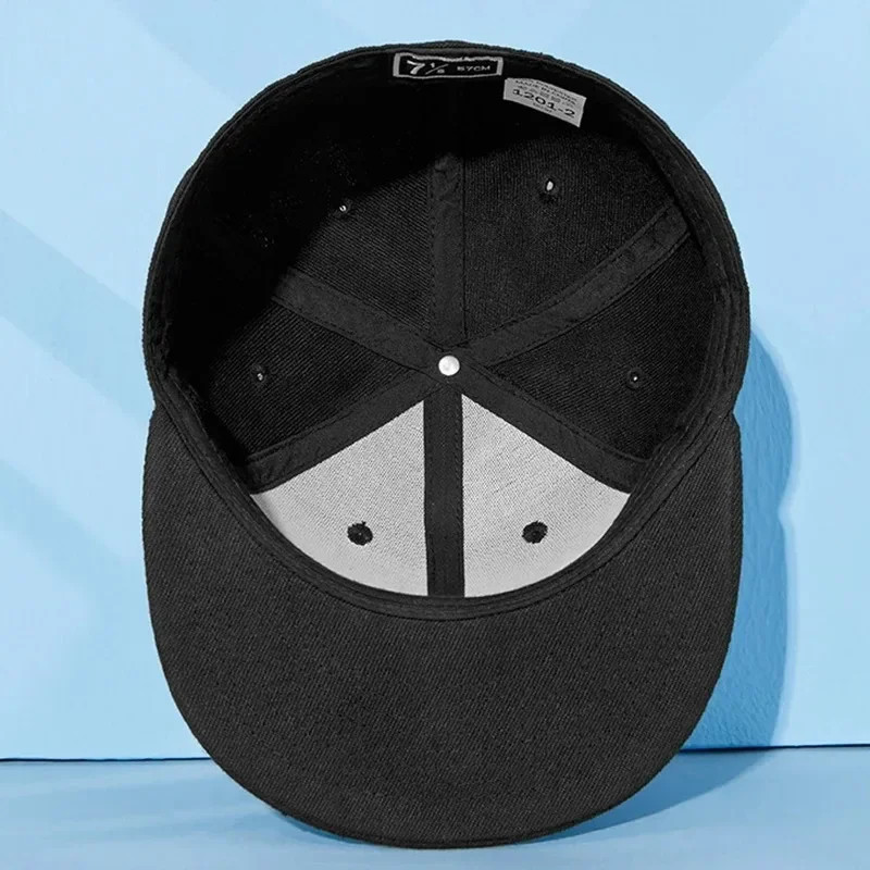 Baseball Caps Big Bone Man Plus Size 64cm Adult Flat Peak Fitted Hat ...