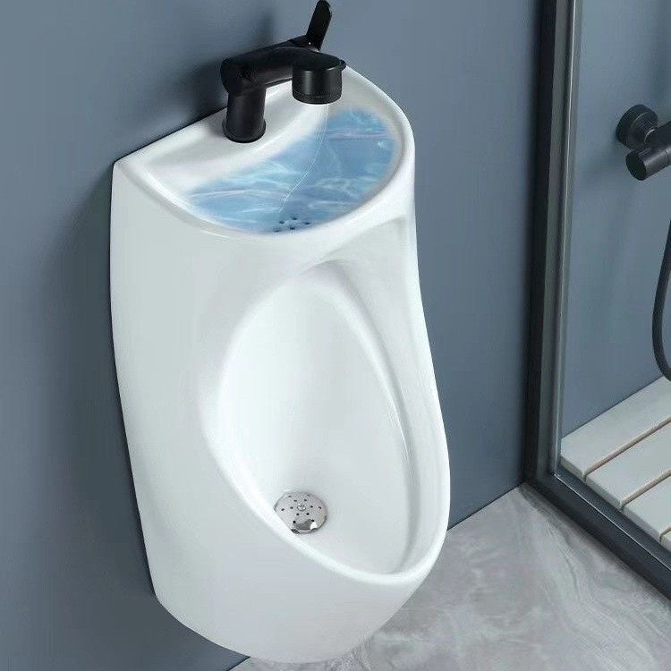 Ceramic Urinal Wall-Mounted Washbasin Toilet Urinal White Male Wall ...