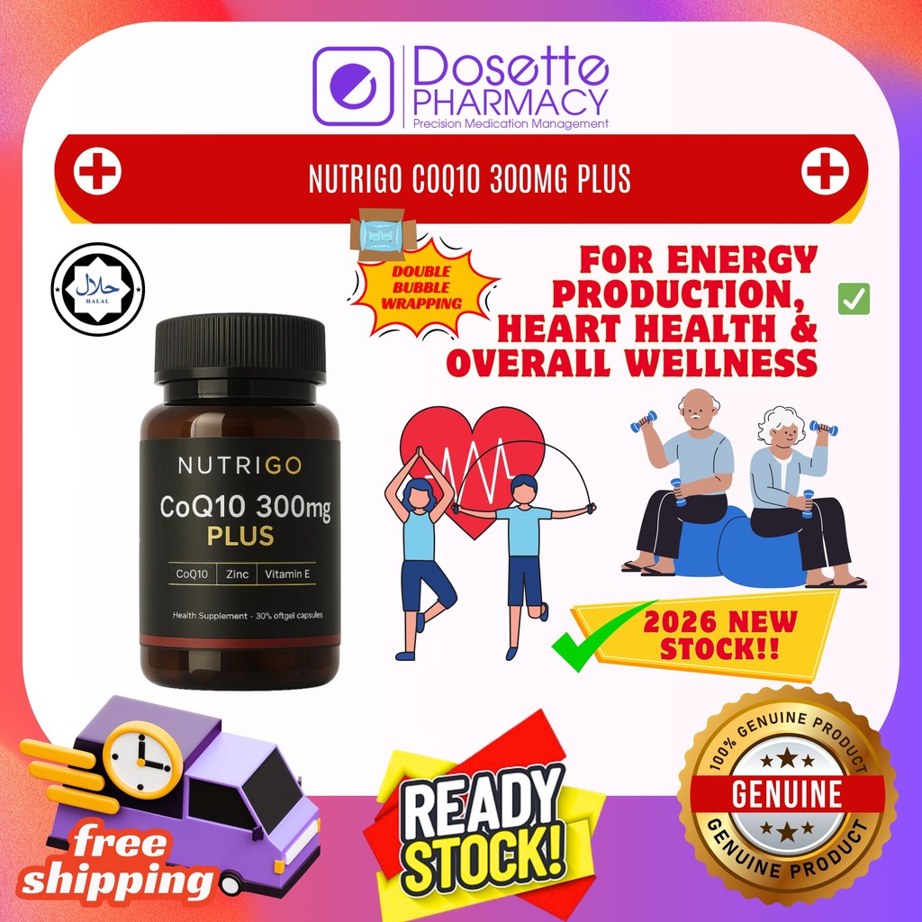 NUTRIGO COQ10 300MG PLUS EXP: 01/27 (2x30's) COQ10 FOR ENERGY ...