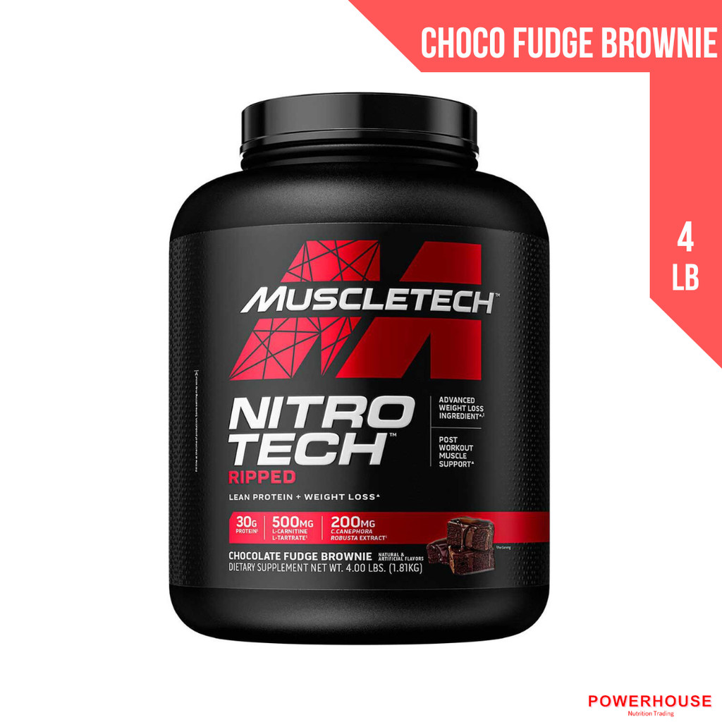 MuscleTech NitroTech Ripped Whey Protein, 4lbs [Nitro Tech Ripped ...