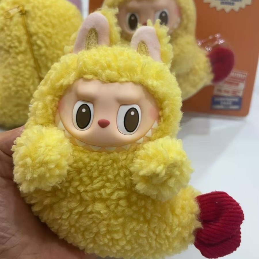 Labubu rubber-lined face tempura fried shrimp headphones bag Ming box New Labubu plush doll toy ...