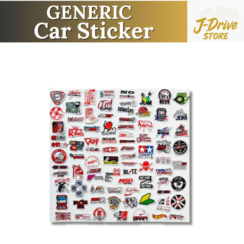 100pcs Mini JDM Funny Racing Car Stickers – USDM Low Car Decals for ...