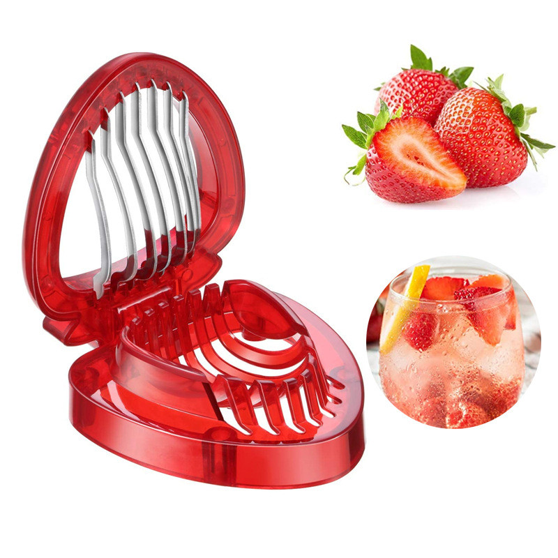 1 PACK Stainless Strawberry Slicer - Fruit Cutter Set for Dessert Cups ...