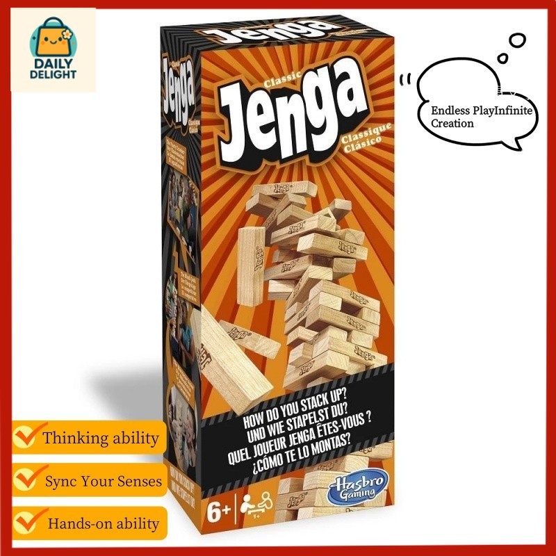 Jenga Game, Party Games for Ages 6+, Family Games for 1+ Players Casual ...