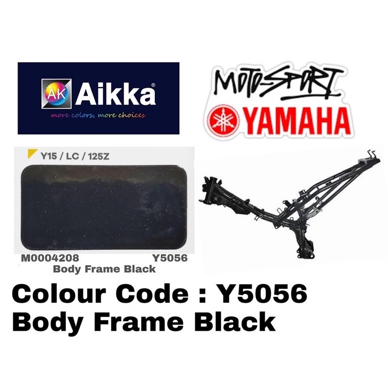 Cat 2k Aikka Yamaha Y5056 Body Frame Black Y15/LC/125Z Hitam Rangka ...