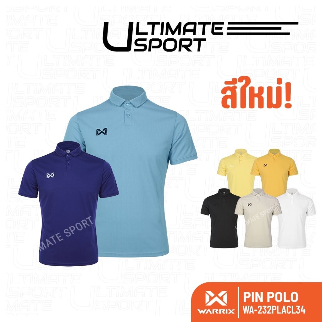 !! WARRIX PIN Model Plain Color Polo Shirt (WA-232PLACL34) New Color ...