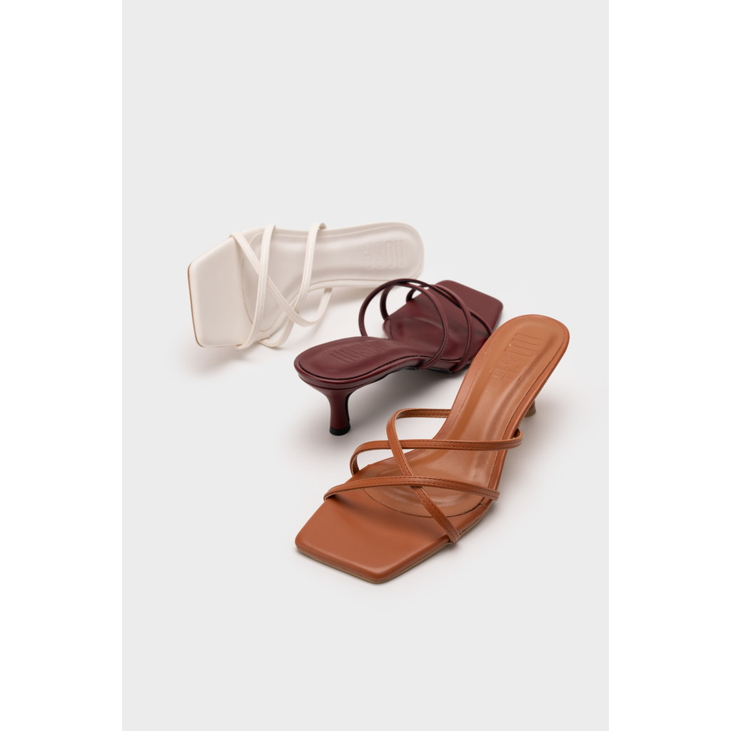 Nose Strappy Heel Slide - Brown Sandal Tumit Bertali - Coklat | Shopee ...