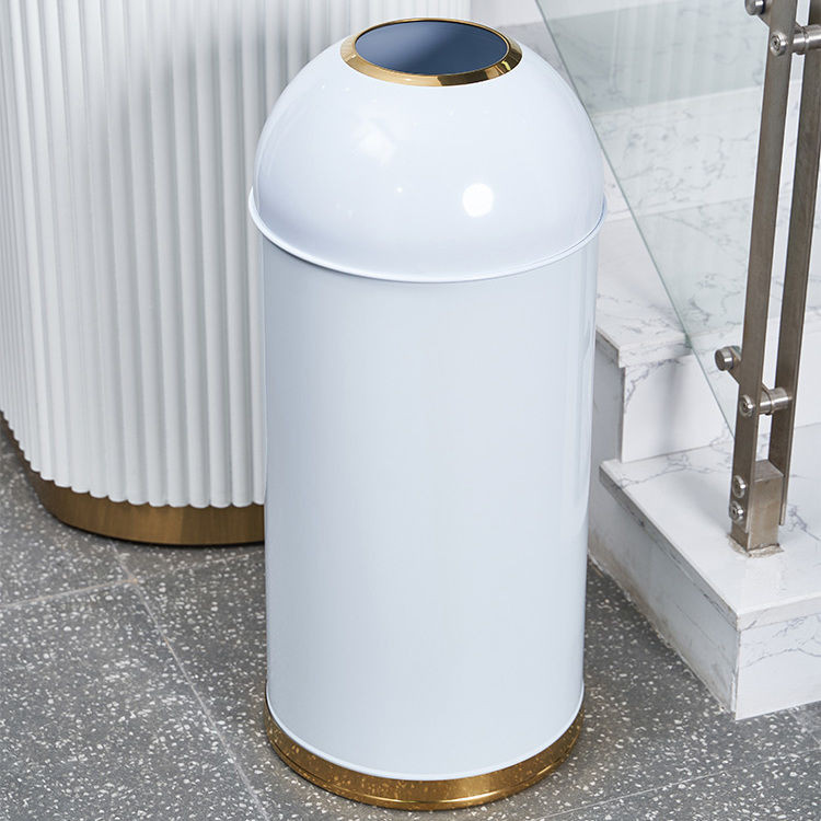 Large Size Commercial Trash Can Hotel Shopping Mall Round Stainless ...