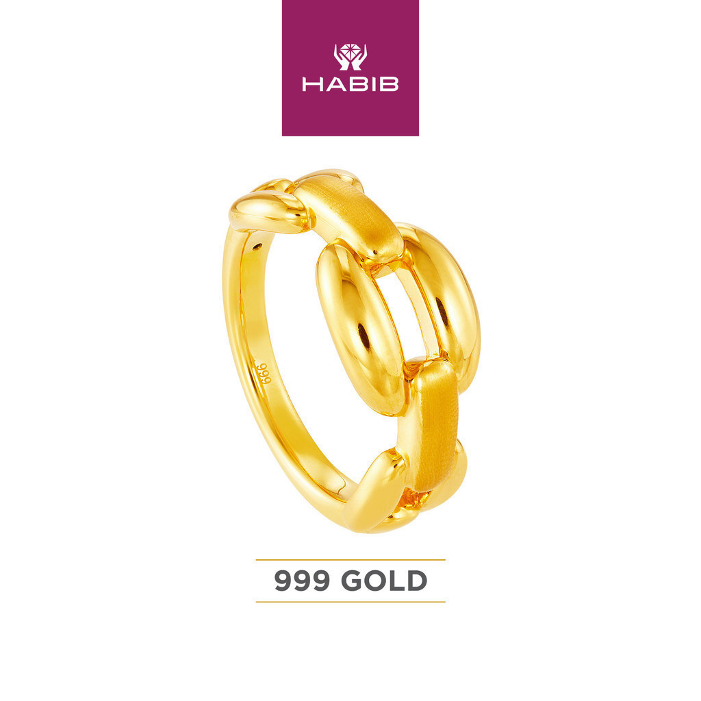HABIB 999/24K Yellow Gold Ring LTR150624 | Shopee Malaysia