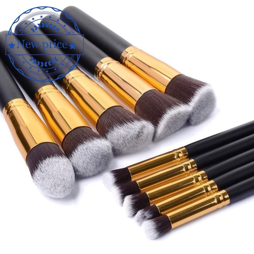 Portable Makeup Brushes Set With 5 Large And 5 Small Brushes For ...