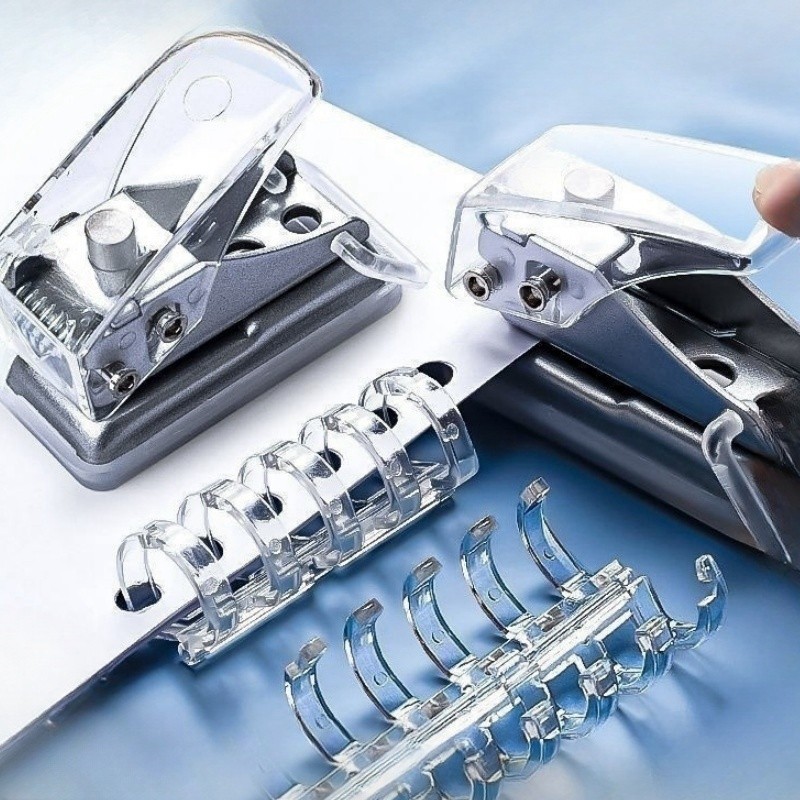 Mini Single Hole Punch Loose-leaf Manual Punch Student Book Binding ...