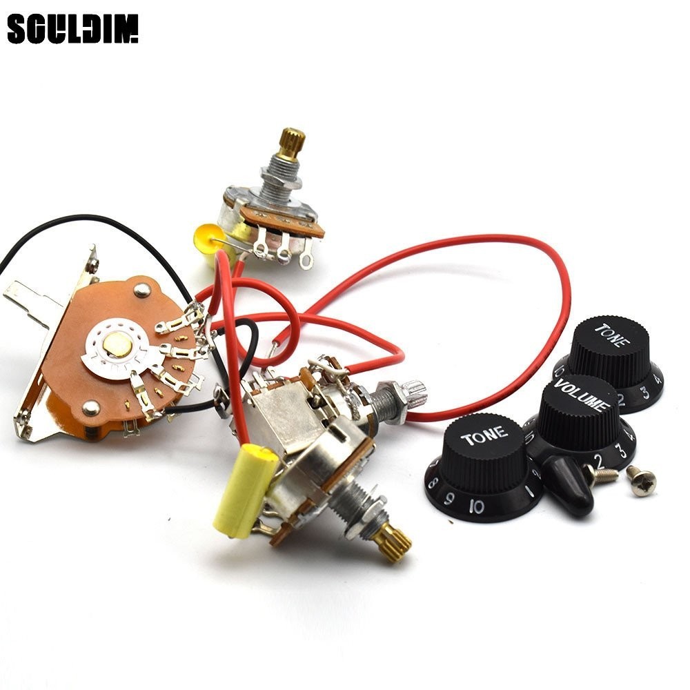 Loaded Pre-wired Electric Guitar Wiring Harness Prewired Kit A500K Pull ...
