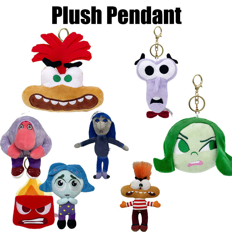 Inside Out 2 Pendant Plush Anger Sadness Disgust Fear Character Plush ...