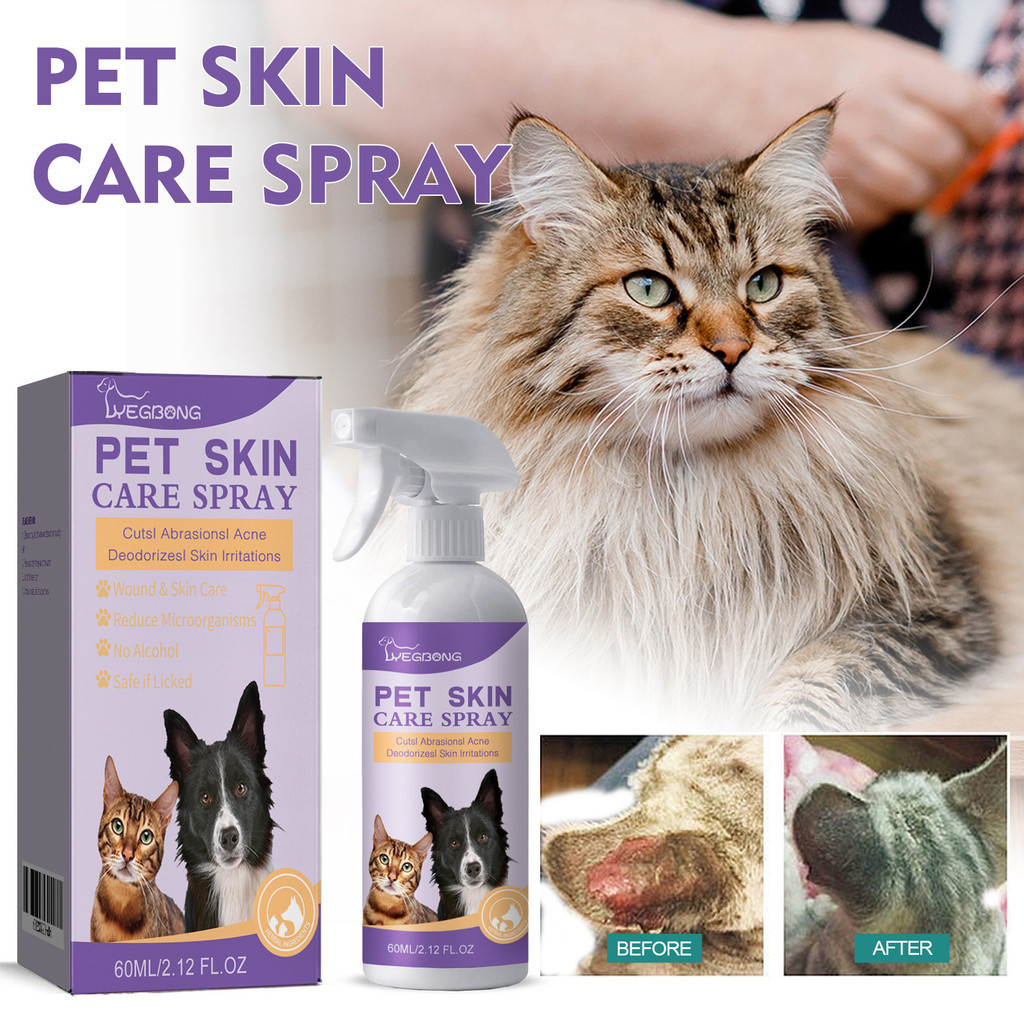 Pet Relieving Skin Spray Relieving Dog and Cat Skin Itching, Removing ...