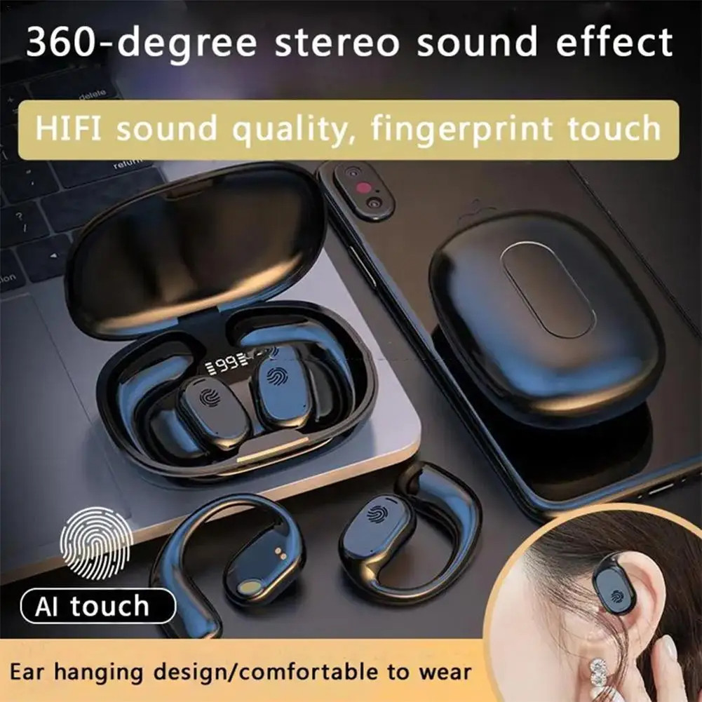 GT280 OWS KY2 PRO Wireless Headphones Bluetooth 5.3 Open Earbuds Touch ...