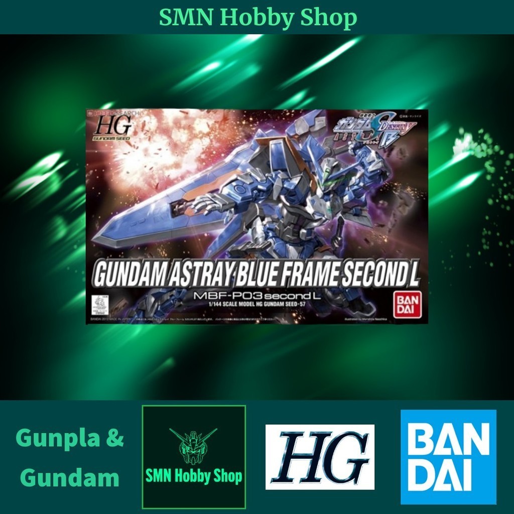 HG 1/144 MBF-P03L Gundam Astray Blue Frame Second L 057 Gunpla Gundam ...