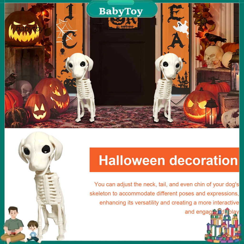 [Ready Stock] Posable Dog Skeleton Decoration Lightweight Dog Skeleton ...