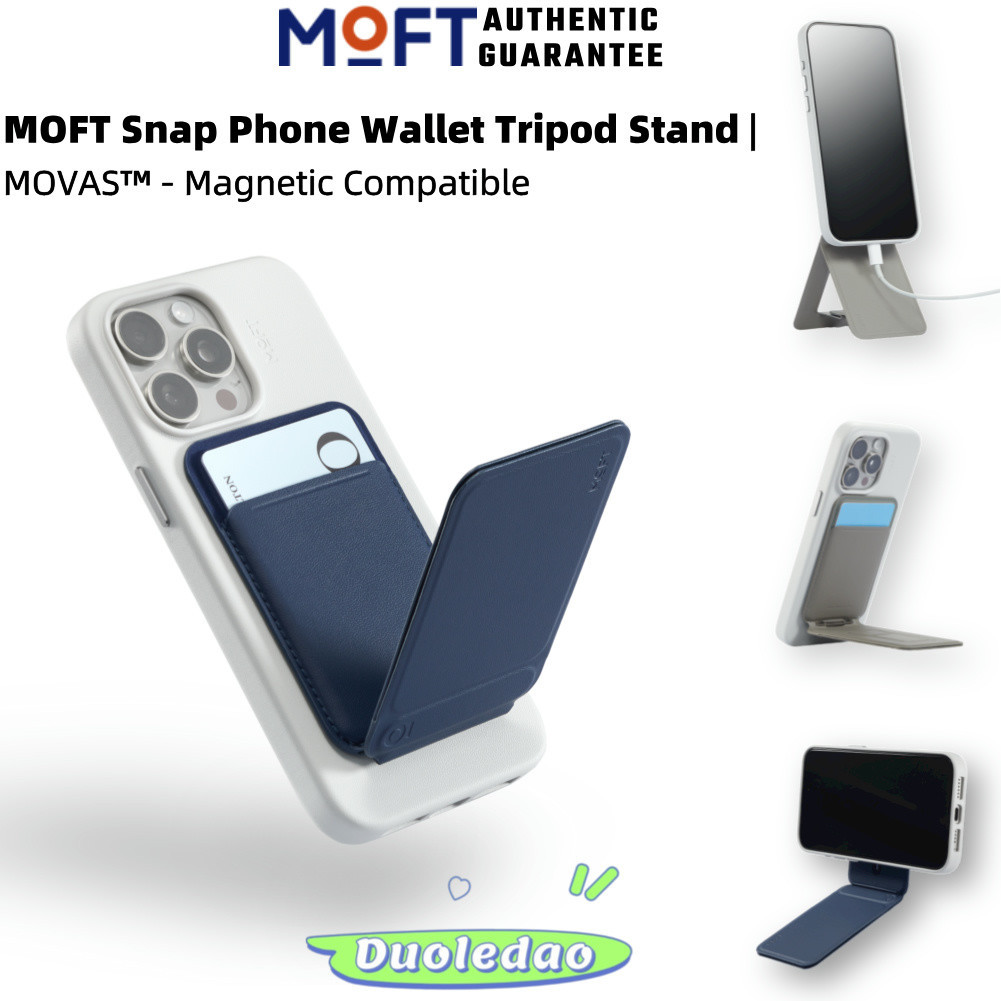 MOFT MOVAS Phone Tripod with Card Wallet,Magnetic Card Holder&Phone Tripod Stand,Angle ...
