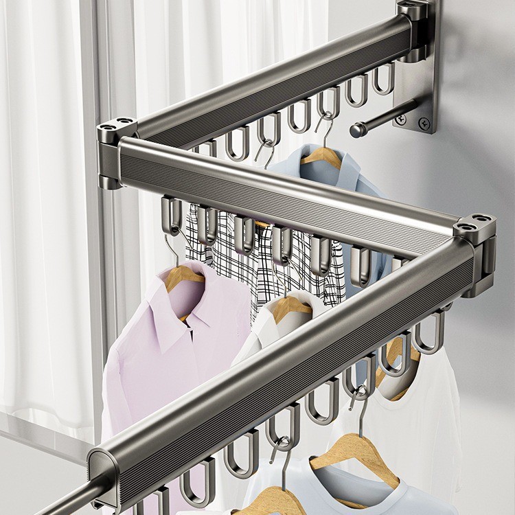 Perforation-free Foldable Clothes Hanger Household Invisible ...