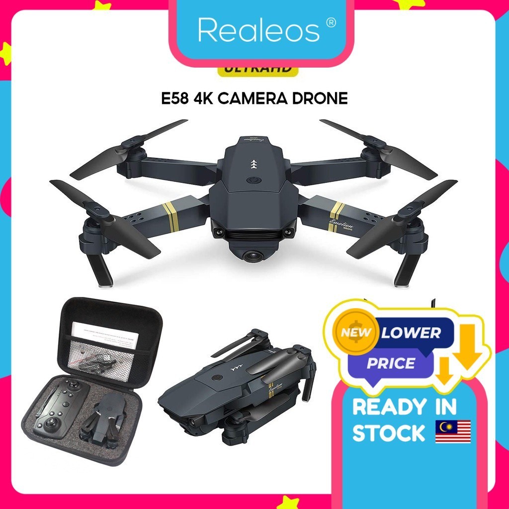 Realeos 4K Camera E58 Equipped Drone with WIFI FPV RC Drone Camera ...