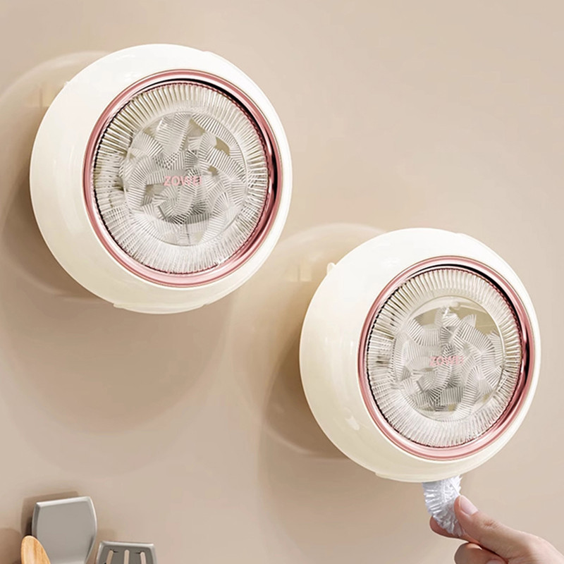 Suction Cup Plastic Wrap Storage Box Garbage Bag Storage Case ...