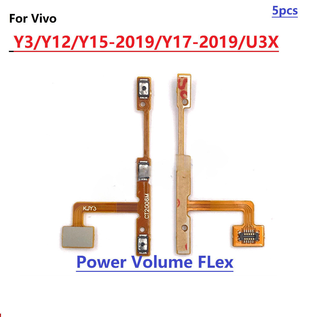 Switch Power ON OFF Key Mute Silent Volume Button Ribbon Flex Cable For Vivo Y3/Y12/Y15-2019/Y17 ...