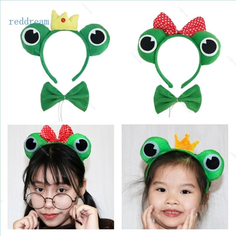 REDD Frog Headband Cartoon Frog Furry Hair Hoop Bowtie for Stage ...