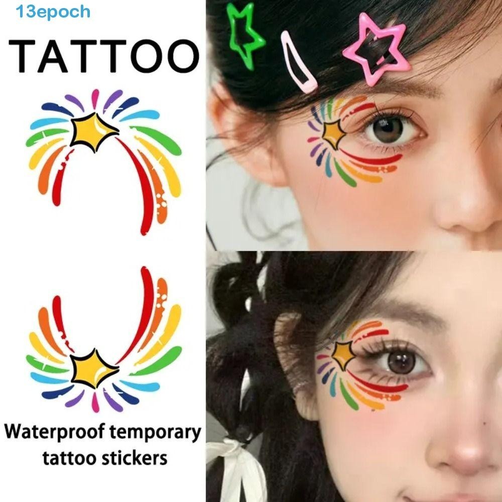 EPOCH 13 pcs Eyes Tattoo Stickers, Waterproof DIY Temporary Tattoo ...