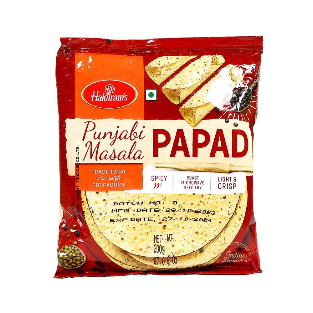India Imported Original Spicy Black Pepper Black Chili Bean Cake PAPAD ...