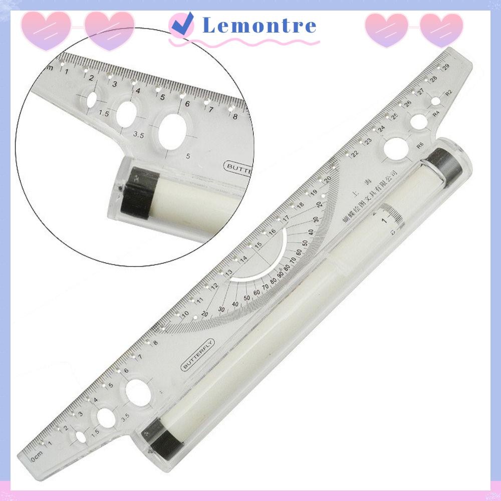 LEMONTRE Multi-purpose Rolling Ruler School Angles Line Metric Parallel ...