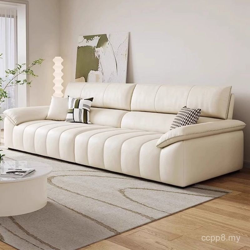 Tempat urusan kerja Gaya krim Sofa kulit lembu lapisan pertama ...