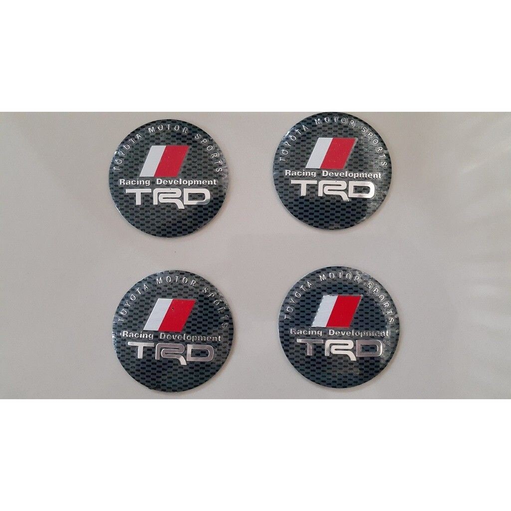 [HAVE STOCK] WHEEL CENTRE CAP [ TRD ] EMBLEM STICKER DECALS [4 PCS ...