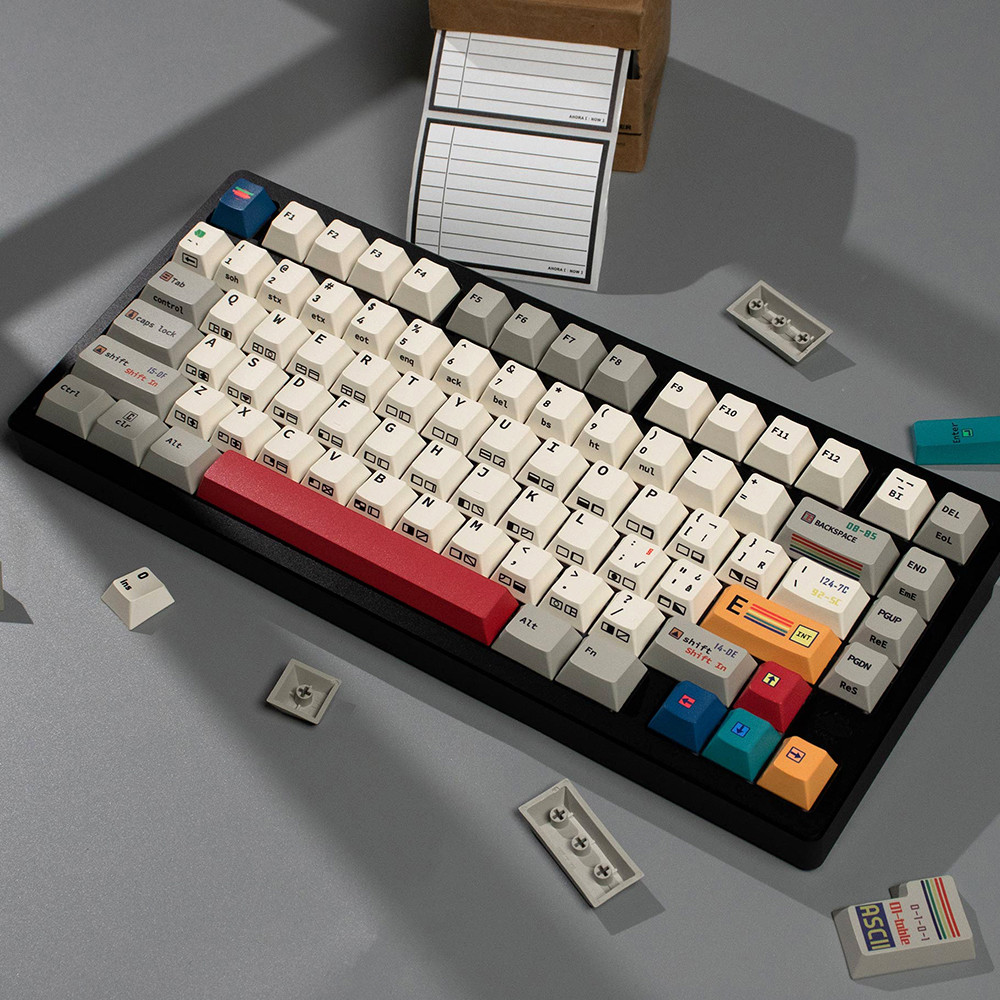 Retro C64 Keycaps 147Keys/Set Colour Side PBT Cherry Profile Custom ...