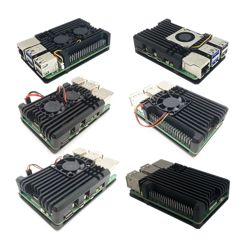 Raspberry Pi 5th Generation Shell Raspberry Pi 5 Active Cooling Cooling PWM Speed Regulating Fan ...