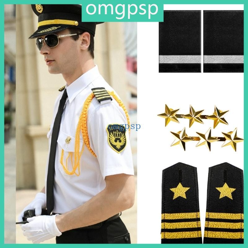 OMG Star Shoulder Epaulettes Stripes Security Uniform Accessories ...