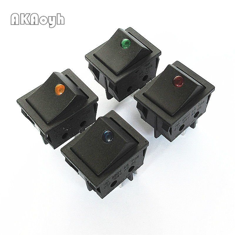 Rocket Switch KCD4 Four-legged Cat's Eye Rocket Switch with Light Push ...