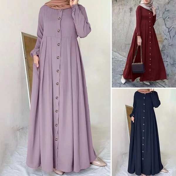 abaya dubai abaya Timur Tengah Arab Saudi warna pepejal ditambah saiz ...