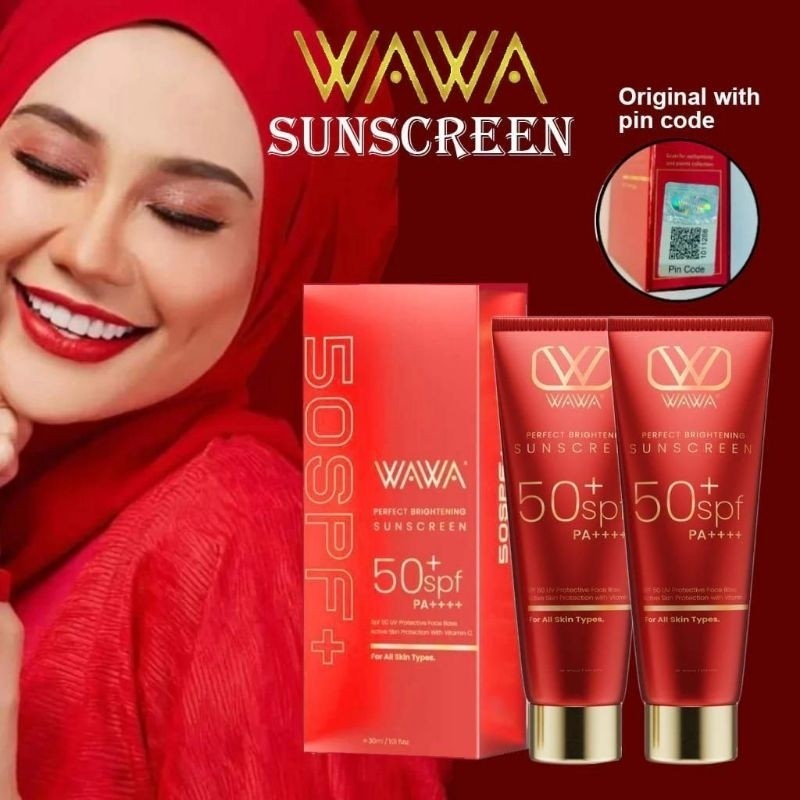 💯% ORIGINAL WAWA SUNSCREEN 30ML | Shopee Malaysia