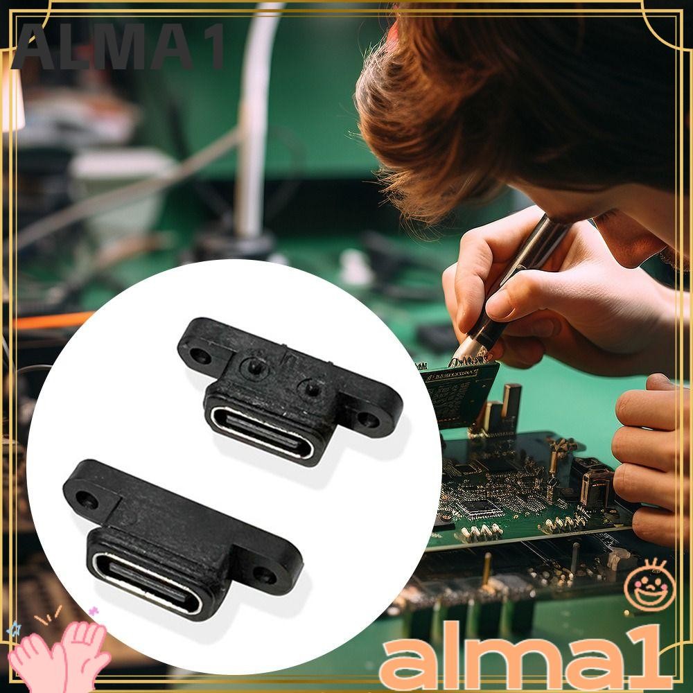 ALA TYPE C 2Pin Female USB C Socket, Waterproof 2P USB Connector ...