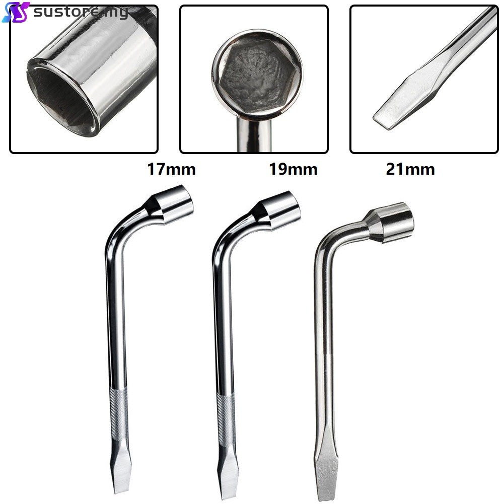 [Super] 17/19/21mm Wheel Wrench Heavy Duty Lug Hex Nut Bolt Socket ...