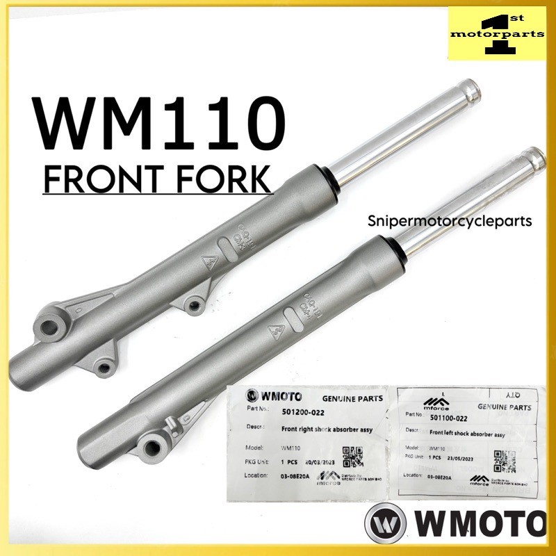 [100% ORI WMOTO] WM110 WM 110 (DISC) FRONT FORK ABSORBER SHOCK ASSY ...