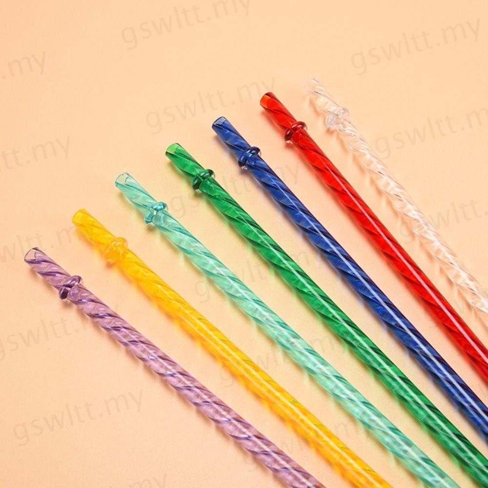 GSWLTT ECOZEN Straws, Recycling Reusable Plastic Drinking Straws, Multi ...