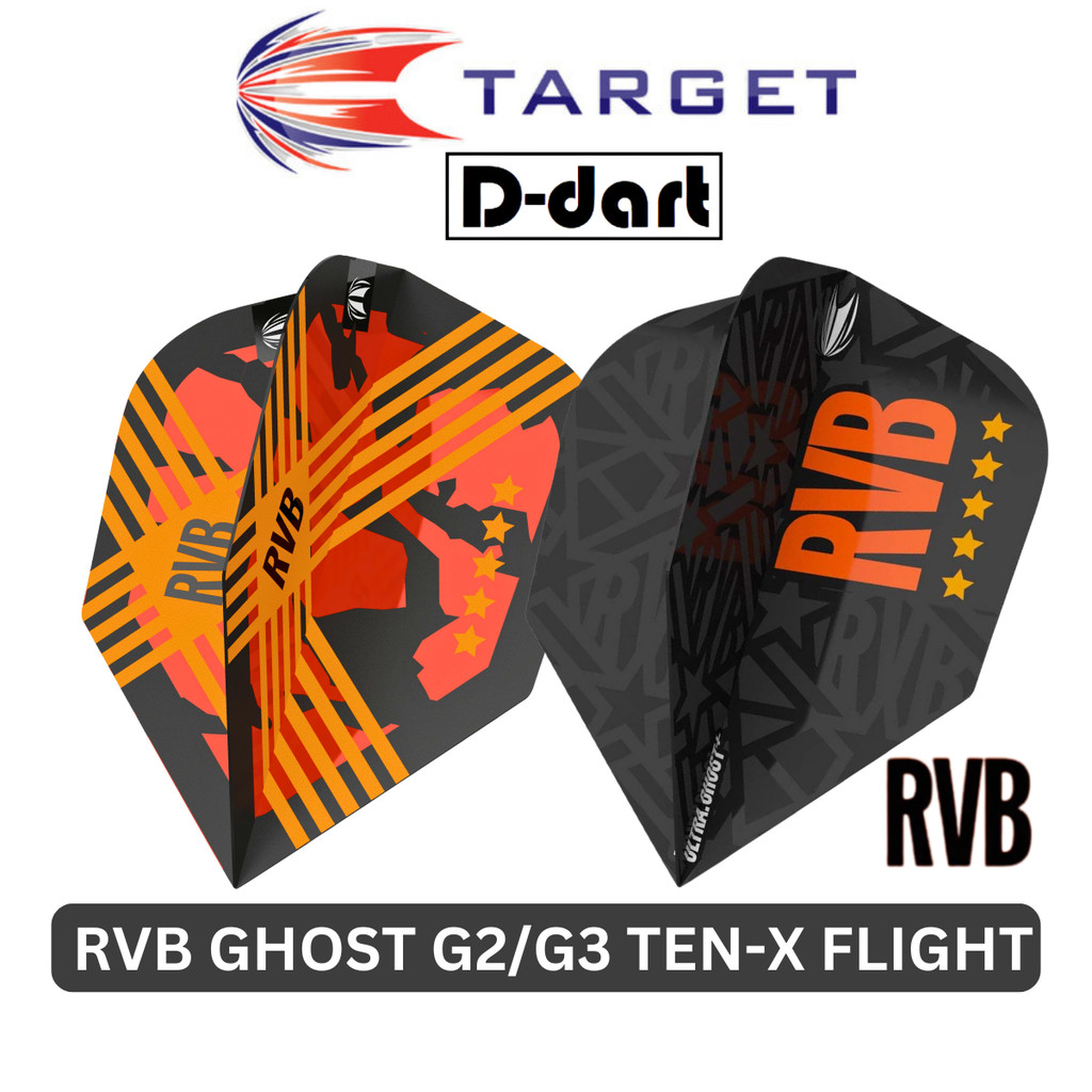 TARGET DARTS FLIGHT- RVB GHOST TEN-X G2/G3 Dart Flights 3Pcs/Pack ...