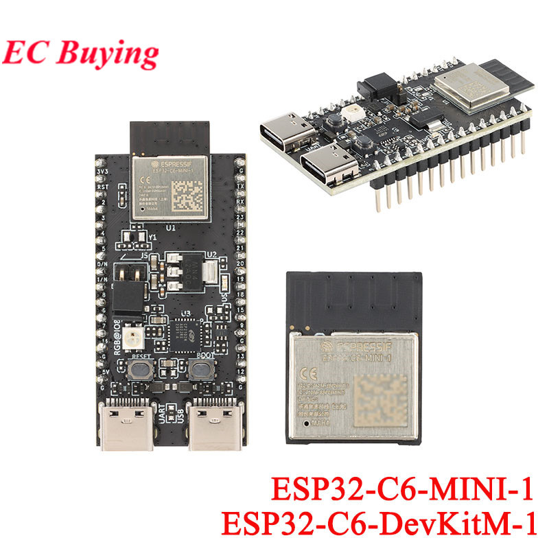 ESP32-C6-DevKitM-1 ESP32-C6-MINI-1 WiFi Wireless Development Board ...