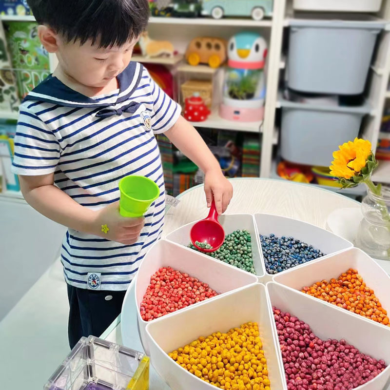 Kindergarten Montessori Sensory Training Colorful Sensory Beans Reggio ...