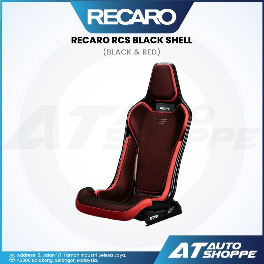 RECARO RCS Black Shell Black & Red Bucket Seat | Shopee Malaysia