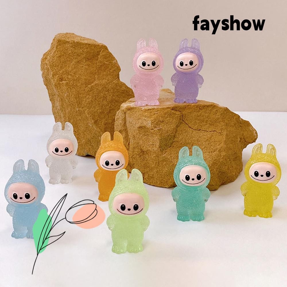 FAYSHOW Labubu Ornament, Night Glow Cartoon Labubu Pendant, Doll ...